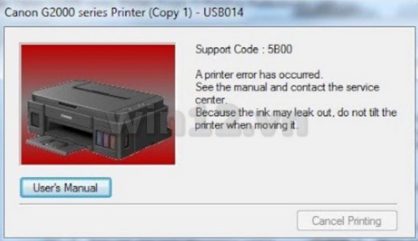 How to Reset Canon G1010 – G2010 – G3010 Printers with Error 5B00 ...